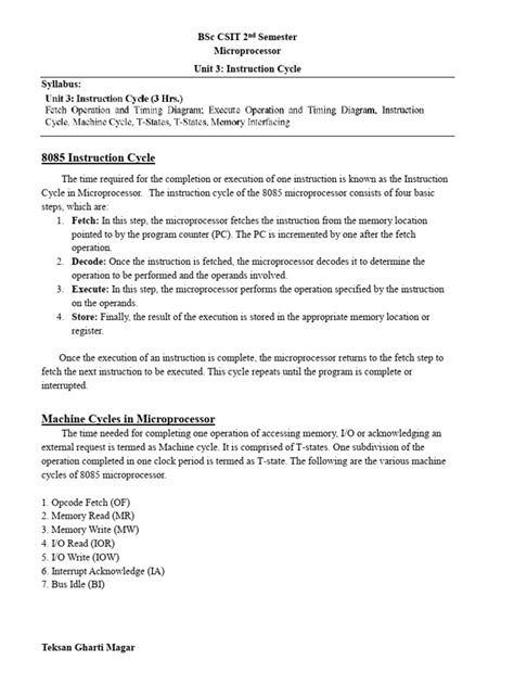 unit 3 instruction cycle final pdf central processing unit input output