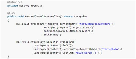 Unit Testing Spring Async Rest Controller With MockMvc