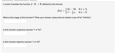 solved 1 point consider the function f r r defined by