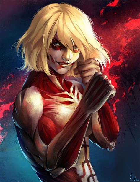 Attack On Titan Fight Like A Girl Created By Attack On Titan Art Female Titan Attack