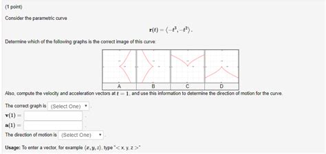 solved consider the parametric curve fc t h determine