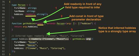 typescript const modifier on type parameters kenan hançer blog