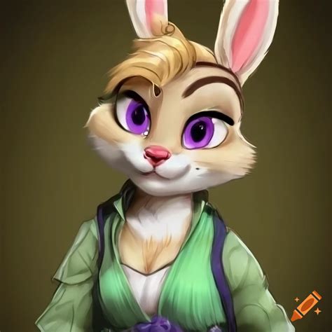 Rabbit Lapine Lagomorph Bunny Long Ears Female Anthropomorphic Anthro Furry Blonde Fur