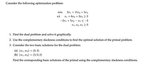 solved consider the following optimization problem min s t