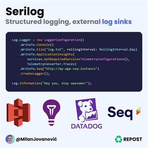 Milan Jovanović on LinkedIn Here s why you should be using Serilog for