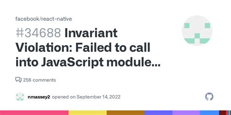Invariant Violation Failed To Call Into JavaScript Module Method