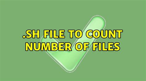 Ubuntu Sh File To Count Number Of Files YouTube