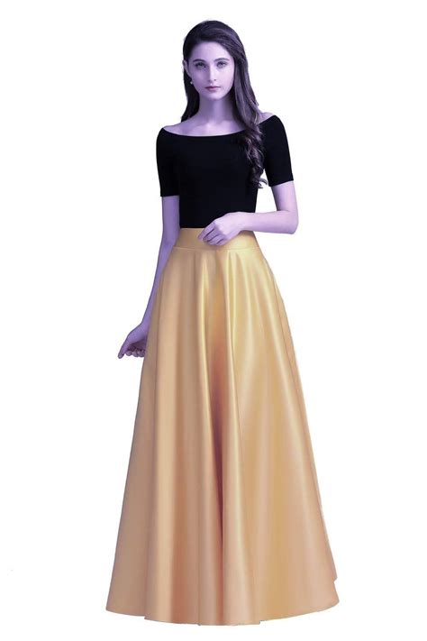 Diydress Women S Long Fashion High Waist A Line Satin Skirts With Pockets Artofit