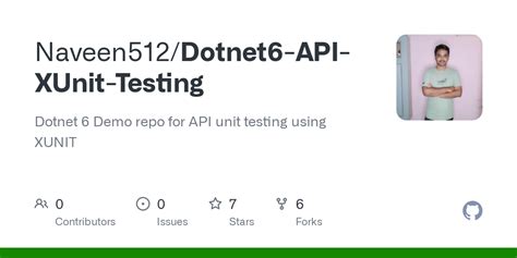 GitHub Naveen512 Dotnet6 API XUnit Testing Dotnet 6 Demo Repo For