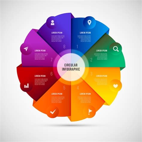 Free Vector Realistic Circular Diagram Infographic Template