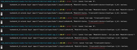 typescript sequelize update with returning true not finding types if code is in npm