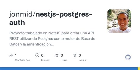 Github Jonmidnestjs Postgres Auth Proyecto Trabajado En Netsjs Para Crear Una Api Rest
