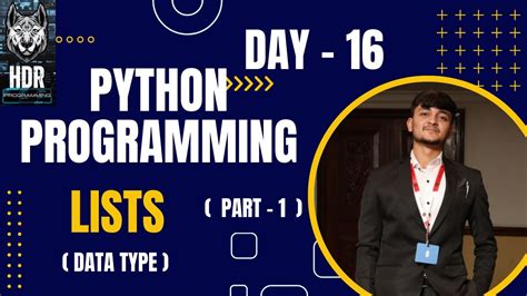 Python Lists PART 1 HDR Programming YouTube