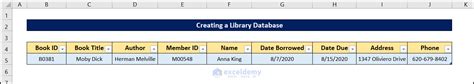 How To Create A Library Database In Excel With Easy Steps