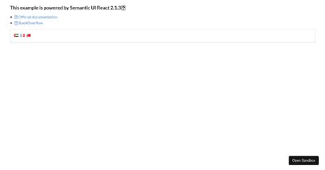 Semantic Ui Example Codesandbox