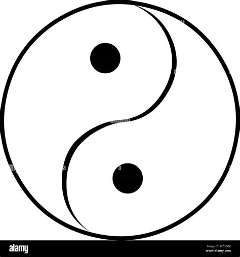 Ilustración Vectorial De Contornos Del Símbolo Yin Yang Imagen Vector De Stock Alamy