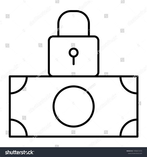 Vector Safe Payment Outline Icon Design Stock Vector Royalty Free