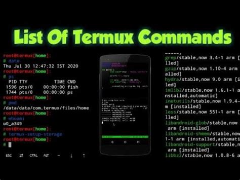 Termux Commands List Termux Basic Command YouTube