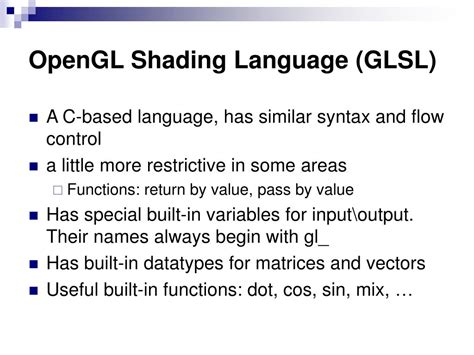 ppt shaders in opengl powerpoint presentation free download id 4777814