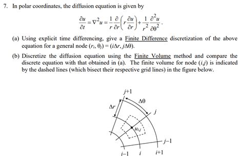 7 in polar coordinates the diffusion equation is