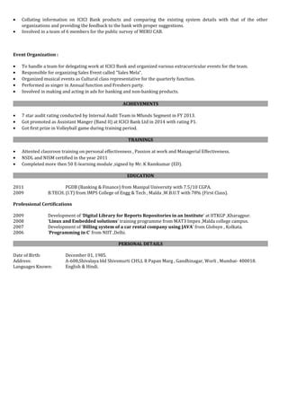 Business Analyst With Years Of Experience Pdf