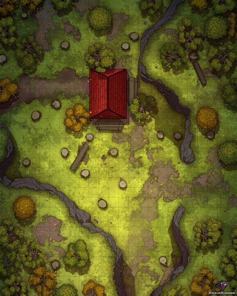 Logged Forest Battle Map For Dungeons And Dragons Dnd World Map Fantasy Map Dungeon Maps