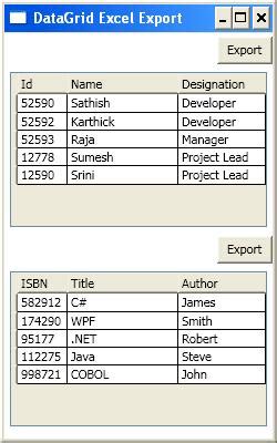 Export To Excel Functionality In WPF DataGrid CodeProject