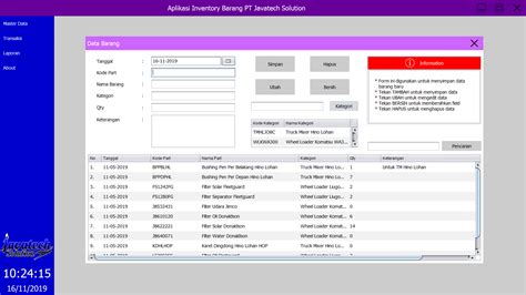 download aplikasi inventory barang menggunakan java netbeans database mysql dan plugin ireport