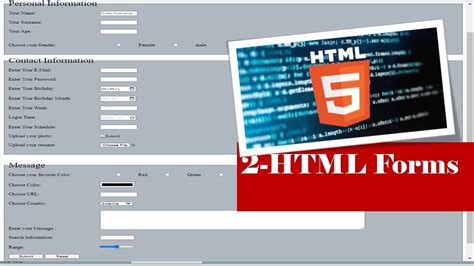 Creating HTmL Form Elements With CSS Style YouTube