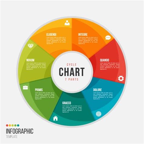 Infographic Circle Cycle Diagram With 8 Stages Vector Image