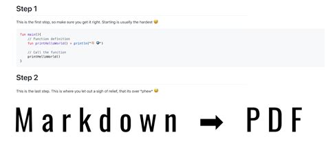 how to convert markdown to pdf crushing c o d e