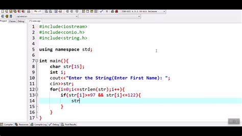 how to convert a string into upper case in c youtube