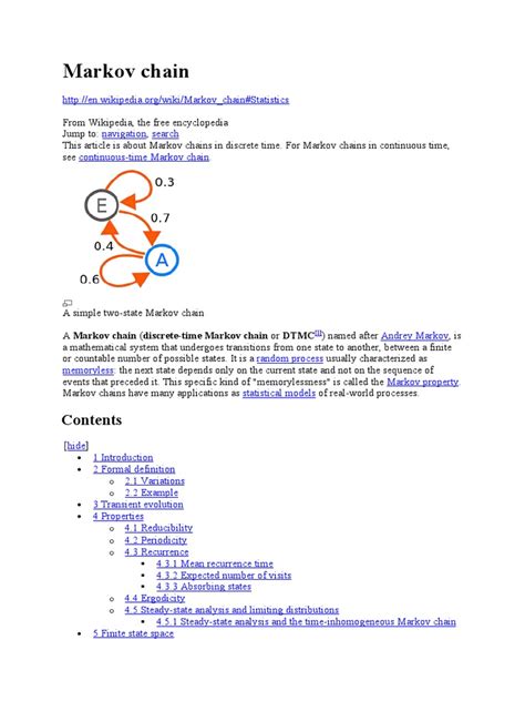markov chain pdf markov chain stochastic process