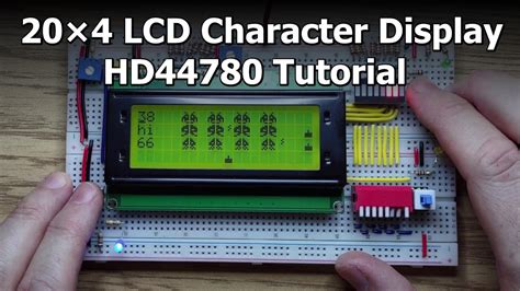 Lcd2004 20×4 Lcd Character Display With Hd44780 Tutorial All Switches And Leds No