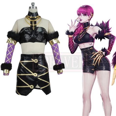 Lol Kda Evelynn Game Evelynn Outfit Full Sets Kda Group Lol Character Cos Halloween Uniform