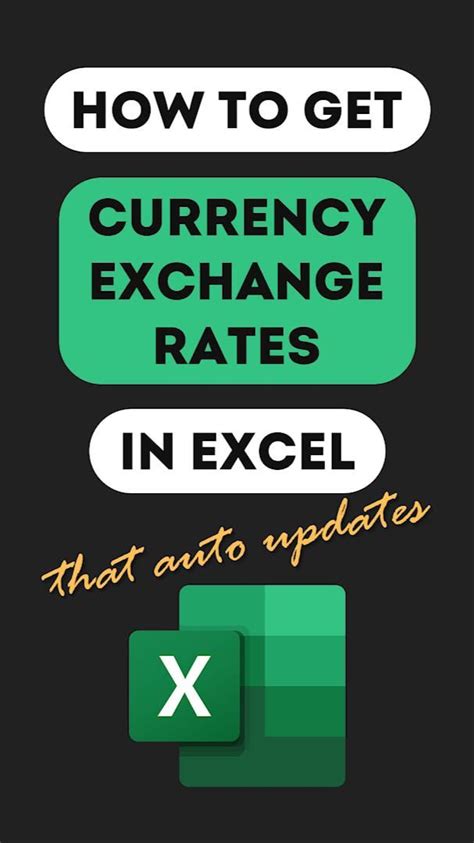 Excel Trick To Get Currency Exchange Rate For Currency Conversion In