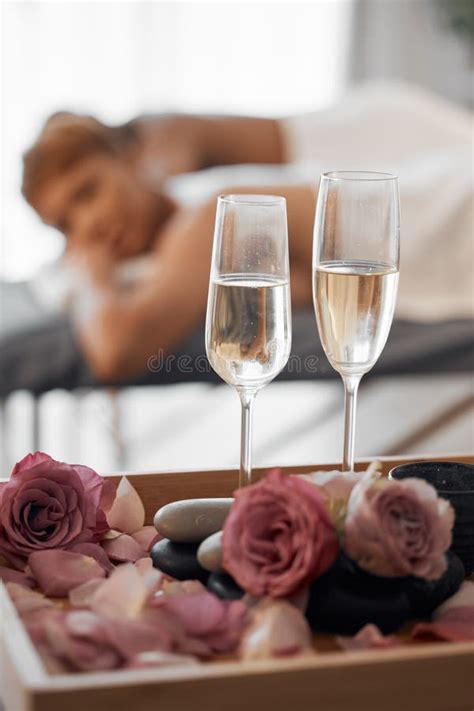 Champagne Massage And Couple Relax Together For A Anniversary Love And Calm Spa Experience