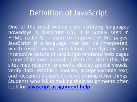 ppt definition of javascript powerpoint presentation free download id 11398304
