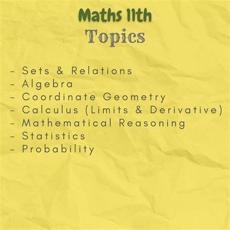 Mathematics Notes Best Math Notes For Class 11th PDF