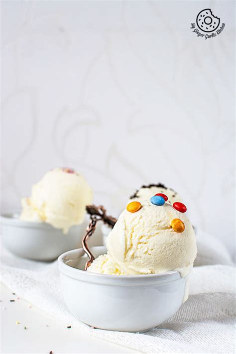 Vanilla Ice Cream Eggless And No Churn My Ginger Garlic Kitchen