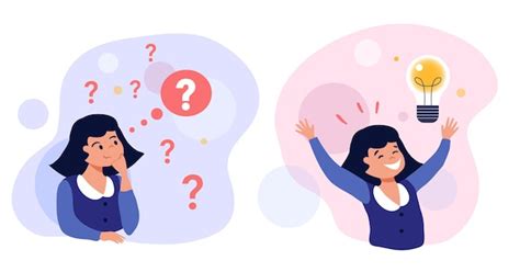 ilustración de concepto de resolución de problemas linda chica pensando tratando de encontrar