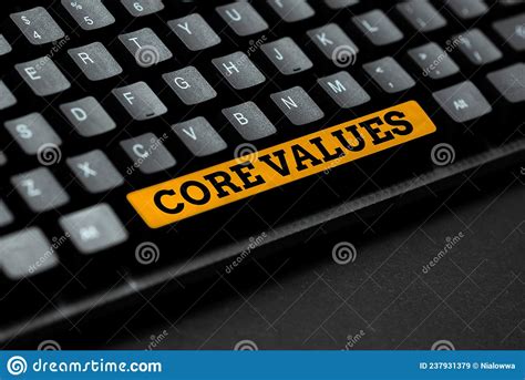 Handwriting Text Core Values Business Showcase Principles Which Guide