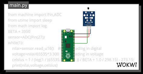 NTC Temperature Sensor Wokwi ESP32 STM32 Arduino Simulator