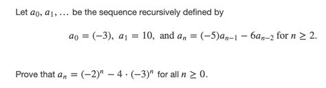 solved let ao di be the sequence recursively defined
