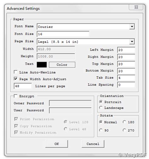how to convert text file to pdf file with 48 text lines per pdf page verypdf knowledge base