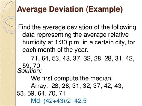 how to calculate average deviation haiper