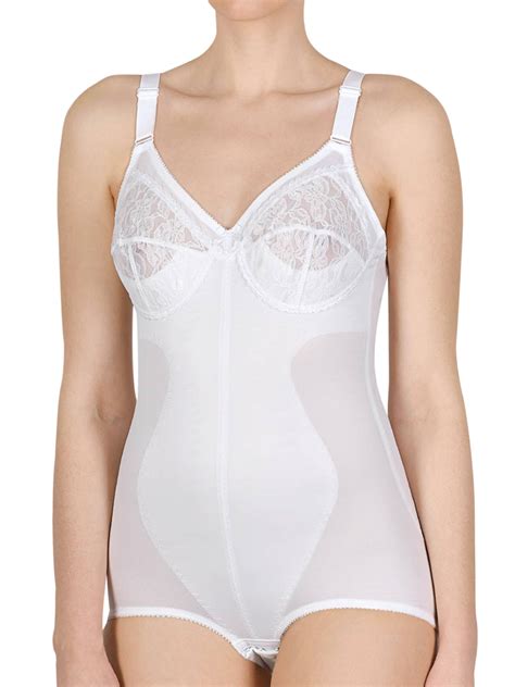 Naturana Naturana White Lace Insert Full Cup Corselette 36 B D