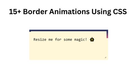 15 Border Animations Using CSS