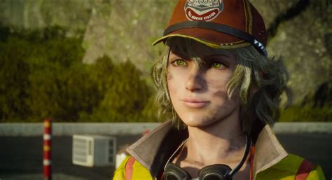 Blonde Haired Female 3d Illustration Cindy Final Fantasy Xv Green Eyes Hd Wallpaper