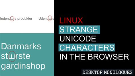 Linux Wrong Unicode Characters In A Browser A Solution Youtube